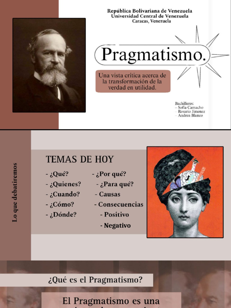 Presentación Del Pragmatismo. | PDF