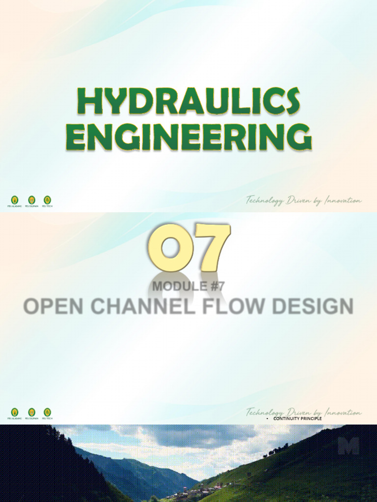 MTPDF7 - Main Module PDF Open Channel Flow Design | PDF | Physical Phenomena | Civil Engineering