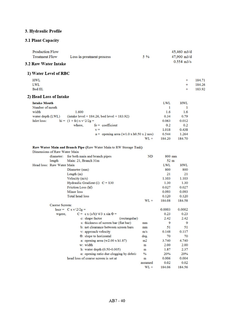 Hydraulic Calculation Profile STP | PDF | Transformer | Power Supply