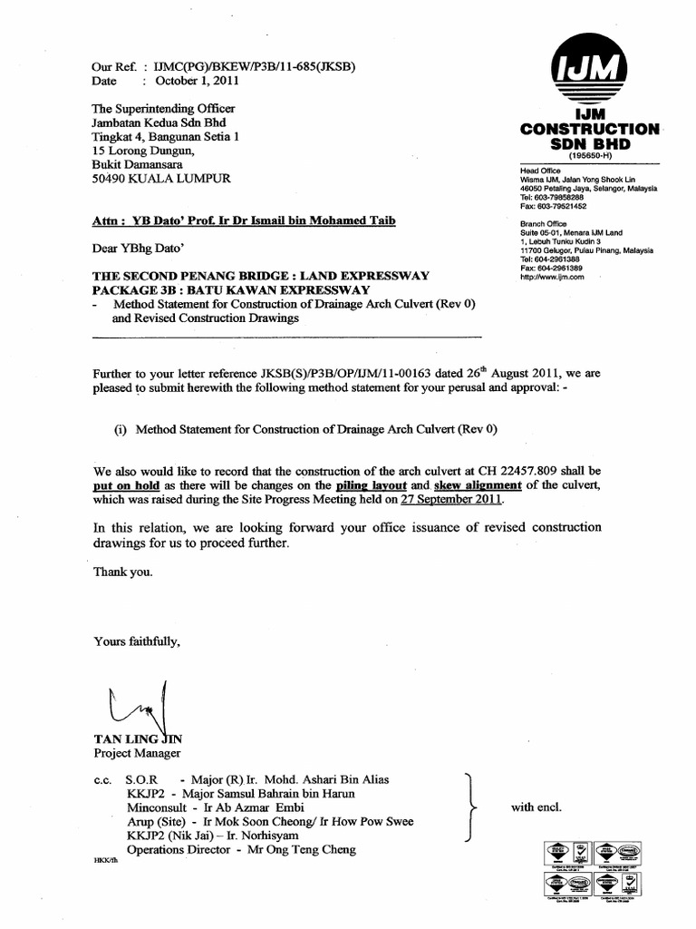 MS For Construction of Drainage Arch Culvert (Rev.0) and Revised ...