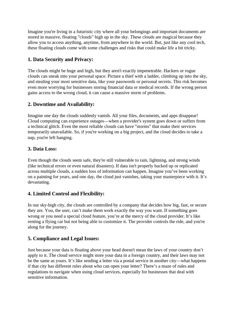 risks of cloud | PDF | Cloud Computing | Information Technology Management