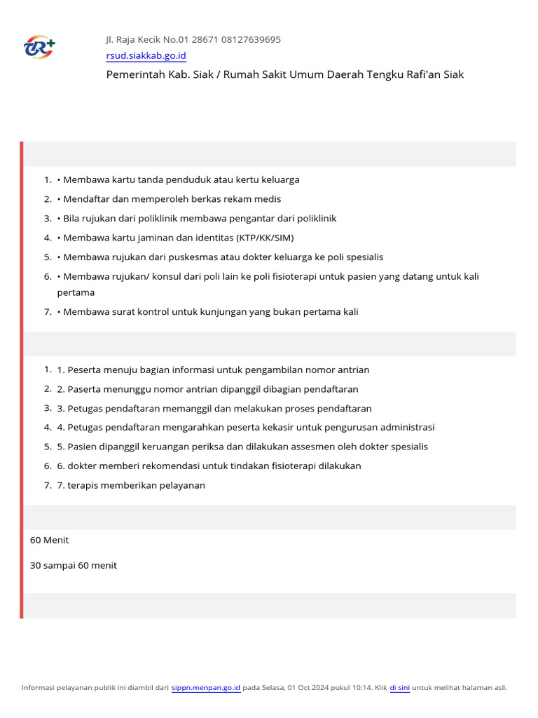 Unduh Standar Pelayanan - Fisioterapi | PDF