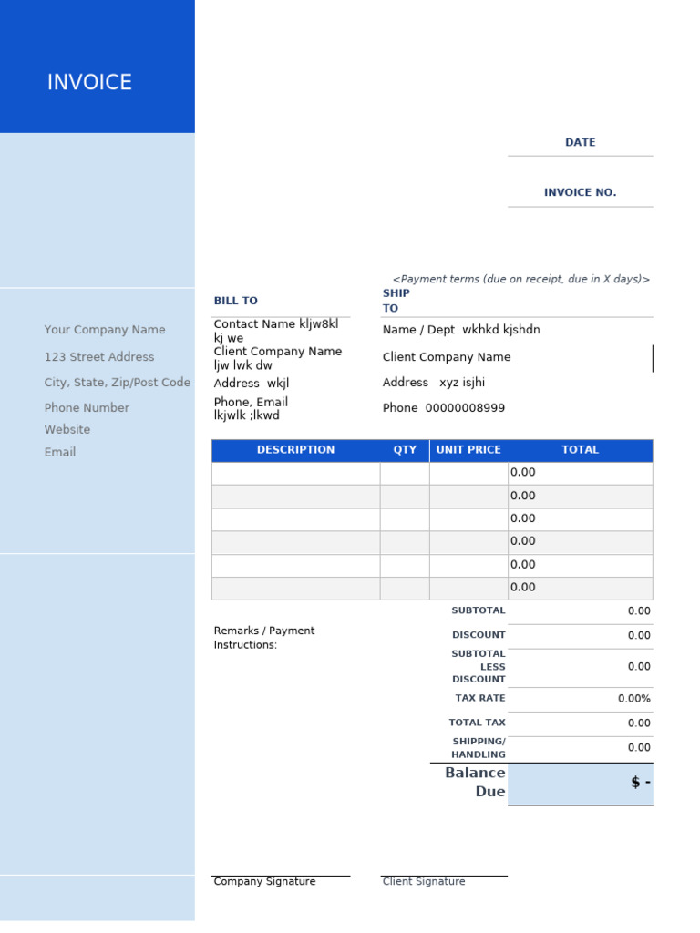 Invoice Template for Businesses | PDF | Invoice | Business Documents