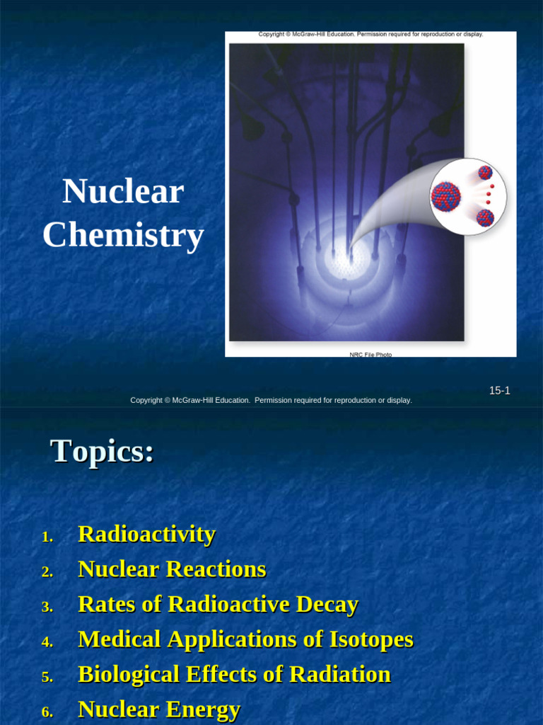 Nuclear Chemistry 1 | PDF | Radioactive Decay | Nuclear Physics