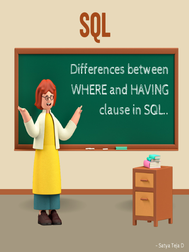 WHERE and HAVING Clause | PDF