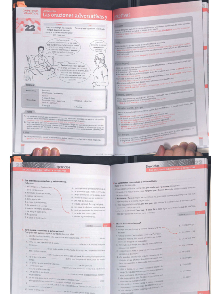 A3 - Oraciones Adversativas y Concesivas - Nivel B2 | PDF