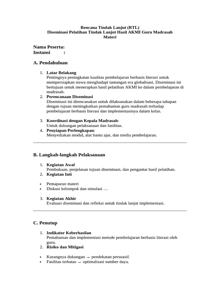 Contoh Sederhana RTL | PDF