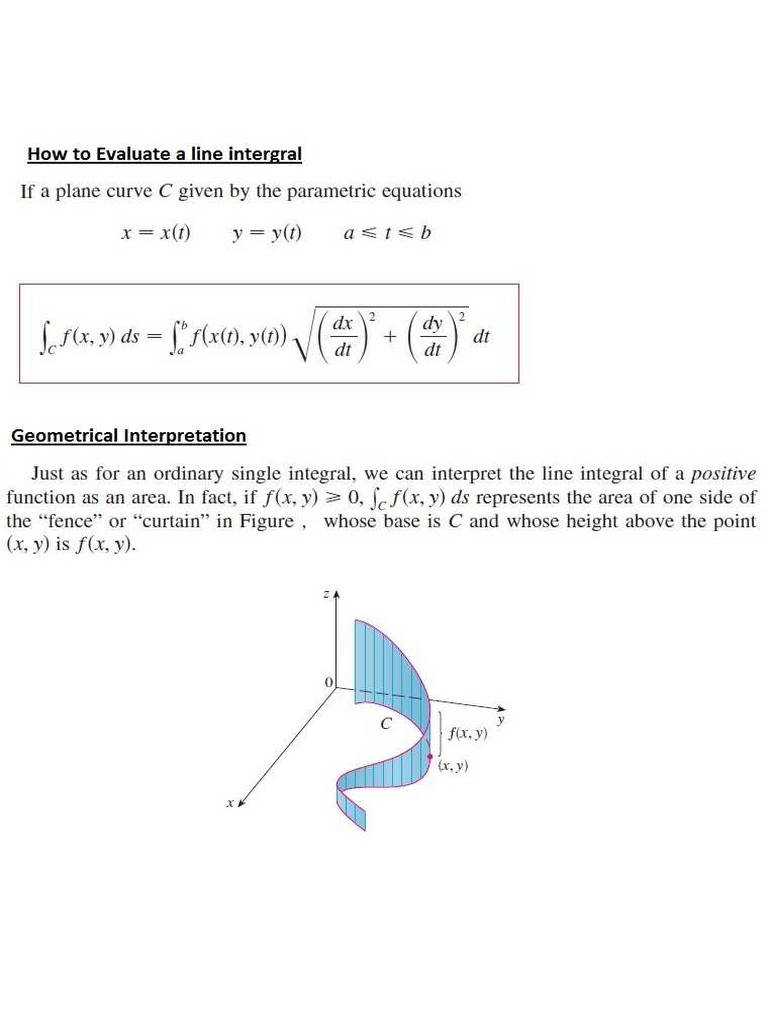 Line Integral | PDF