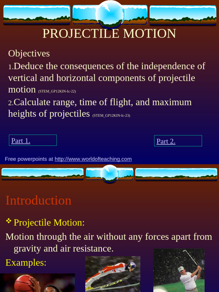 Projectile Motion Final | PDF | Mechanics | Physics