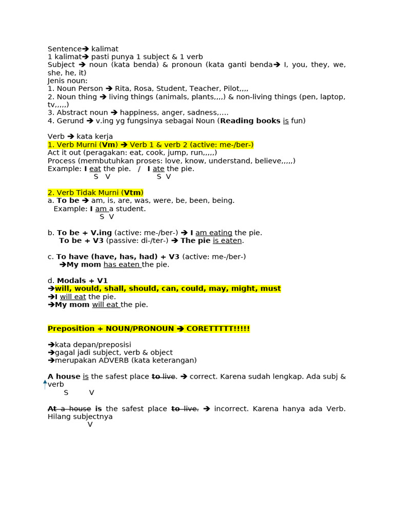 DAY 2 Grammar Toefl 6 Jam Atau LPDP | PDF | Verb | Adjective