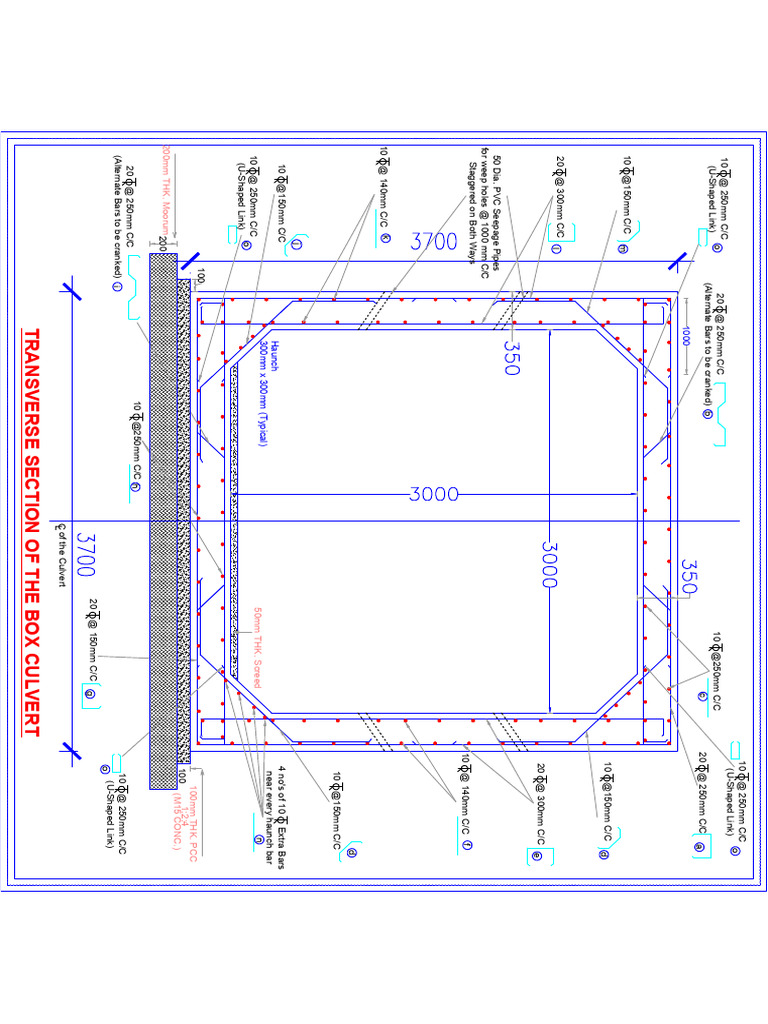 Box Culvert Reinforcement Details | PDF | Civil Engineering