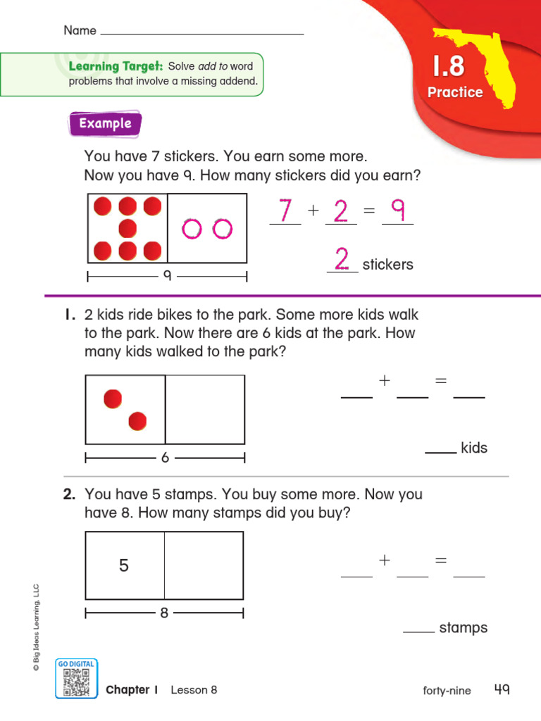 Missing Addend Word Problems | PDF