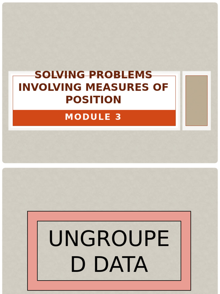 MODULE 3 - Solving Problems Involving Measures of Position | PDF ...