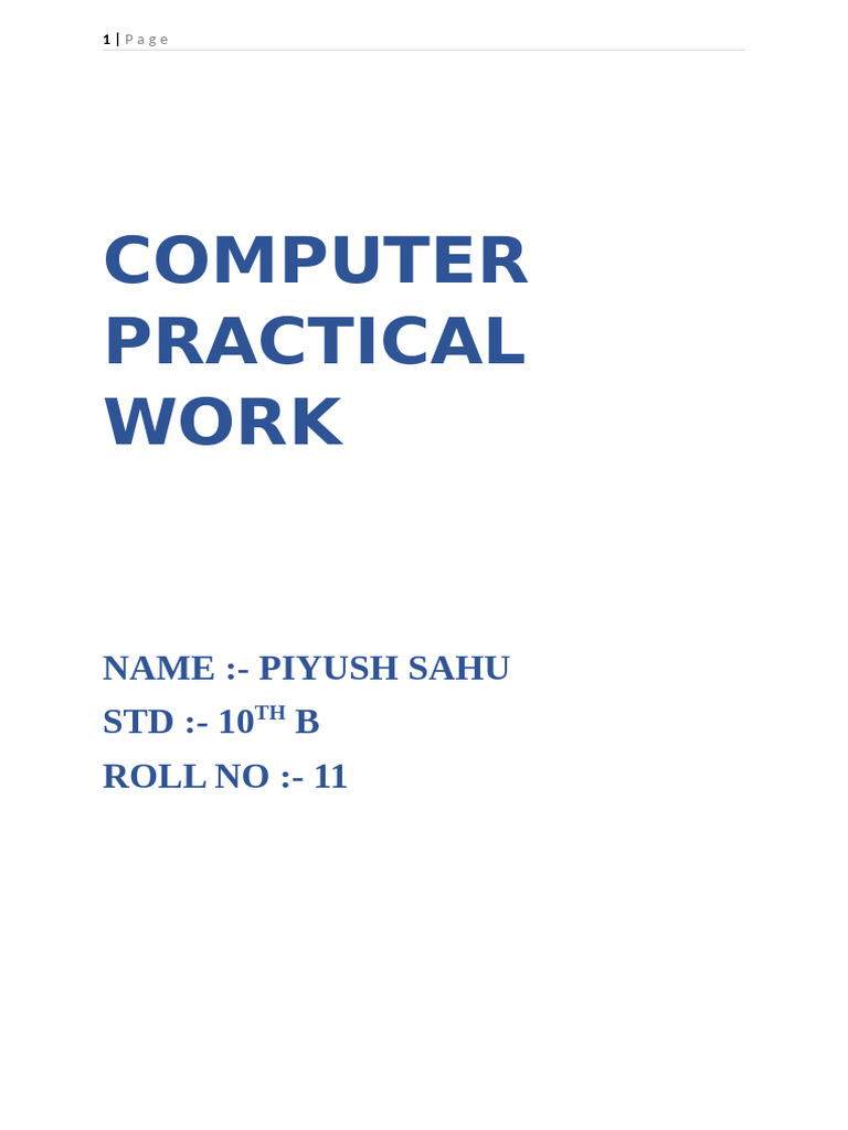 Computer Practical Work 22 | PDF | Integer (Computer Science) | String ...