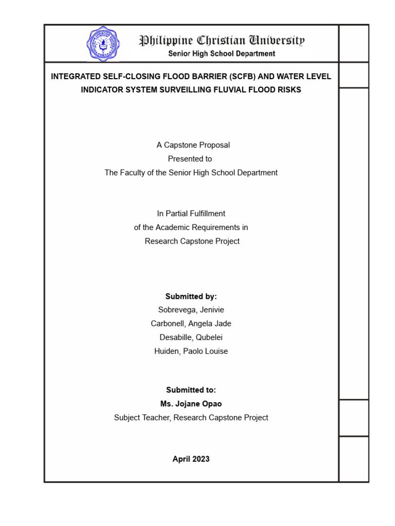 Integrated Flood Barrier & Water Level System | PDF | Flood | Risk