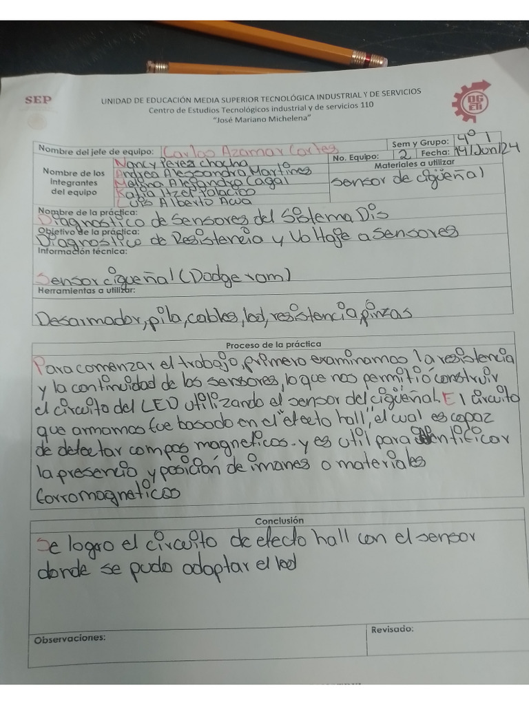 Reporte Sensor CKP | PDF