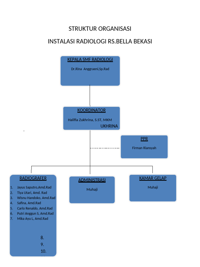 Struktur Organisasi Radiologi | PDF