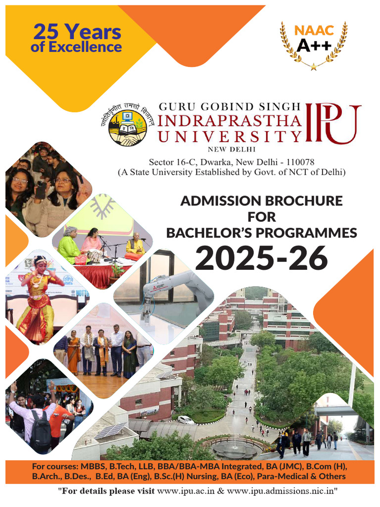 GGSIPU Admission Brochure 2025-26 | PDF | University And College Admission