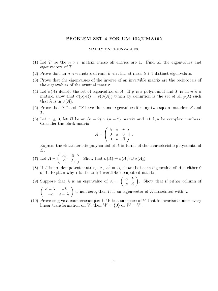 Problemset 4 | PDF
