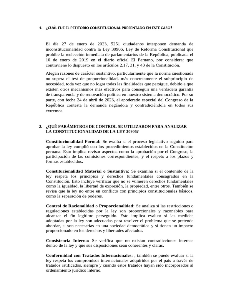 Sentencia Del TC Ley 30906 - Menacho Tinoco Cynthia | PDF ...