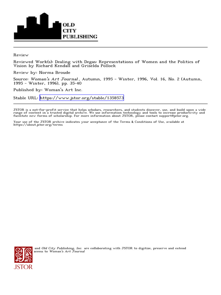 Broude WomansArtJournal 1995 | PDF | Edgar Degas | Mary Cassatt