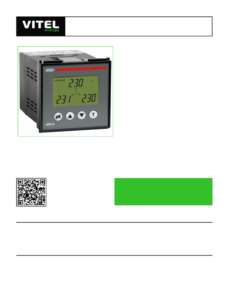 Analizador_De_Red_Adr-R_E_72x72mm_Lcd_Rs-485 | PDF | Pantalla de cristal líquido | Energia electrica