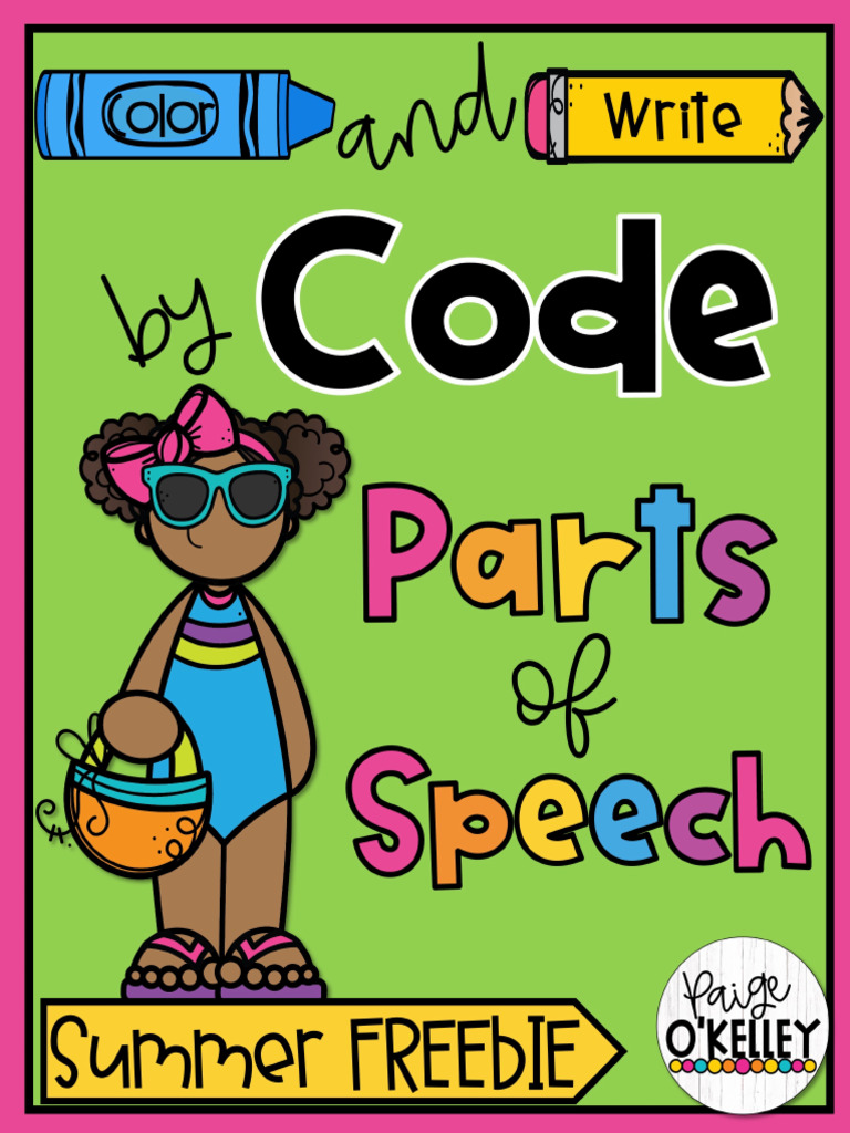 FREESummerIdentifyingPartsofSpeechColoringandWritingActivity2ndGrade 1 ...