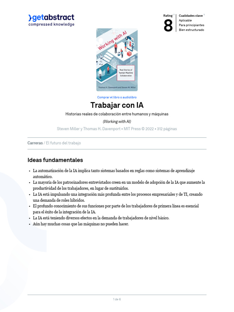 Impacto de la IA en el Futuro Laboral | PDF | Inteligencia artificial ...