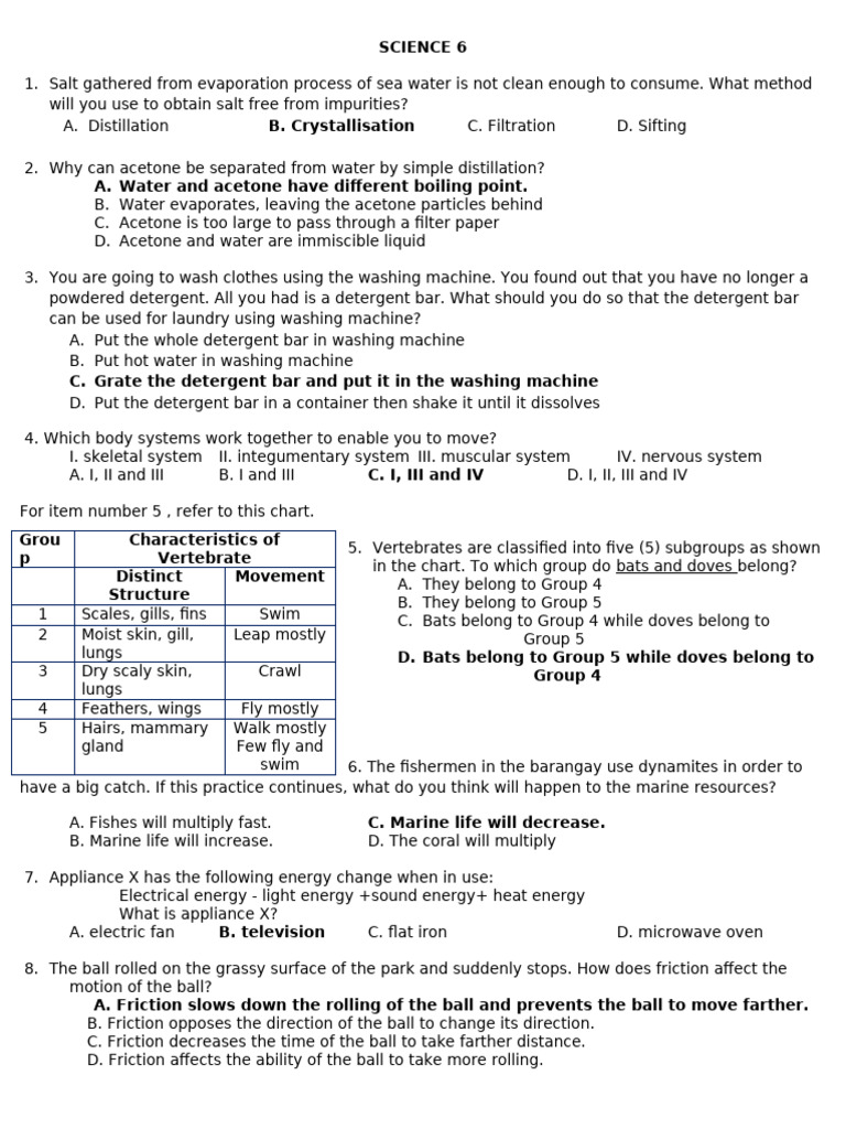 Grade 7 Admission Test Reviewer | PDF | Earth | Water