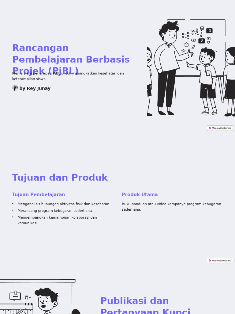 Rancangan Pembelajaran Berbasis Projek PJBL | PDF