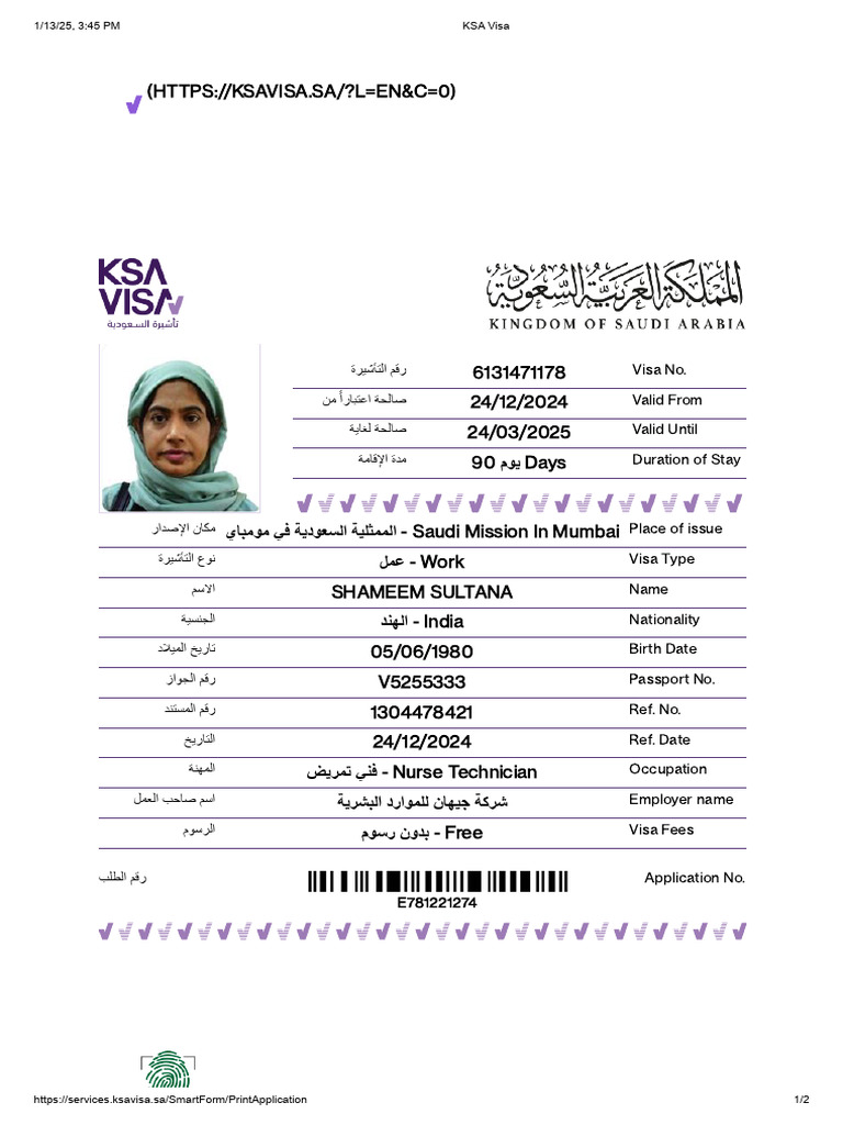 KSA Visa | PDF