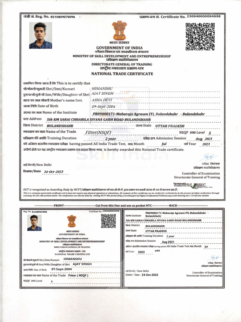 Iti Fitter Diploma | PDF