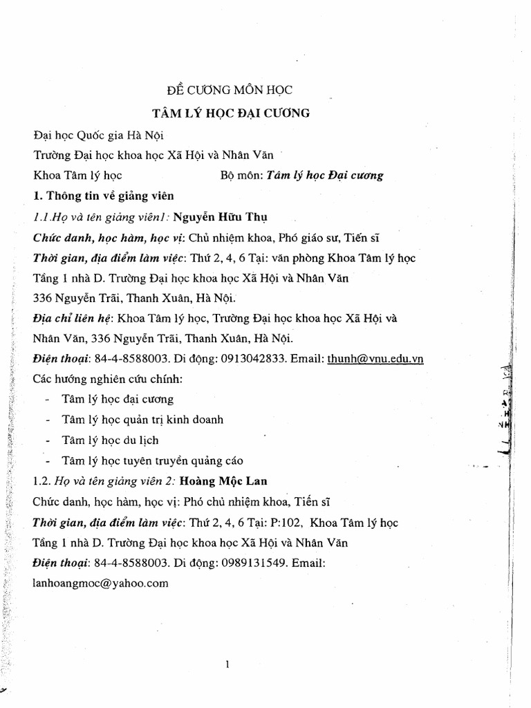 tam ly hoc dai cuong | PDF