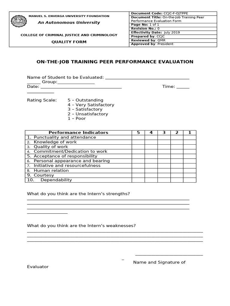 Peer Performance | PDF