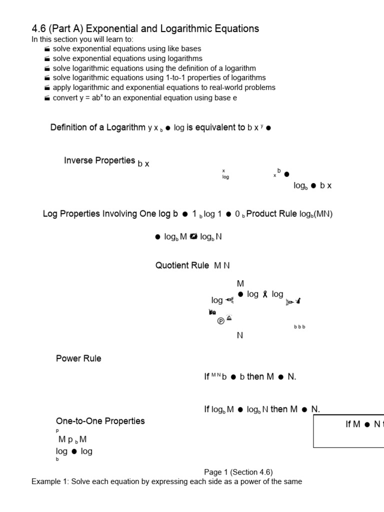 Exponential and Log Equation | PDF | Logarithm | Interest