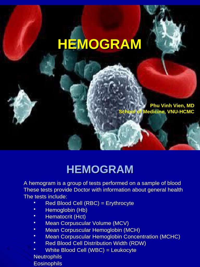 Bai Hemogram Y2 - Vien Vinh Phu | PDF | Anemia | White Blood Cell