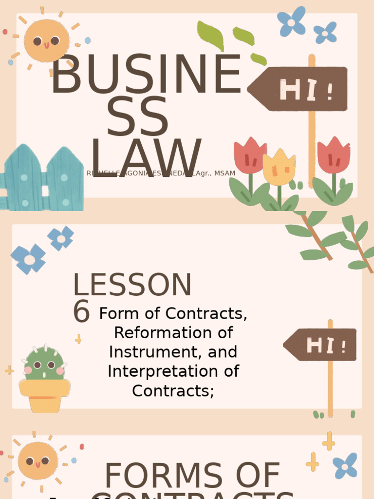 Understanding Contract Forms and Reformation | PDF | Private Law | Justice