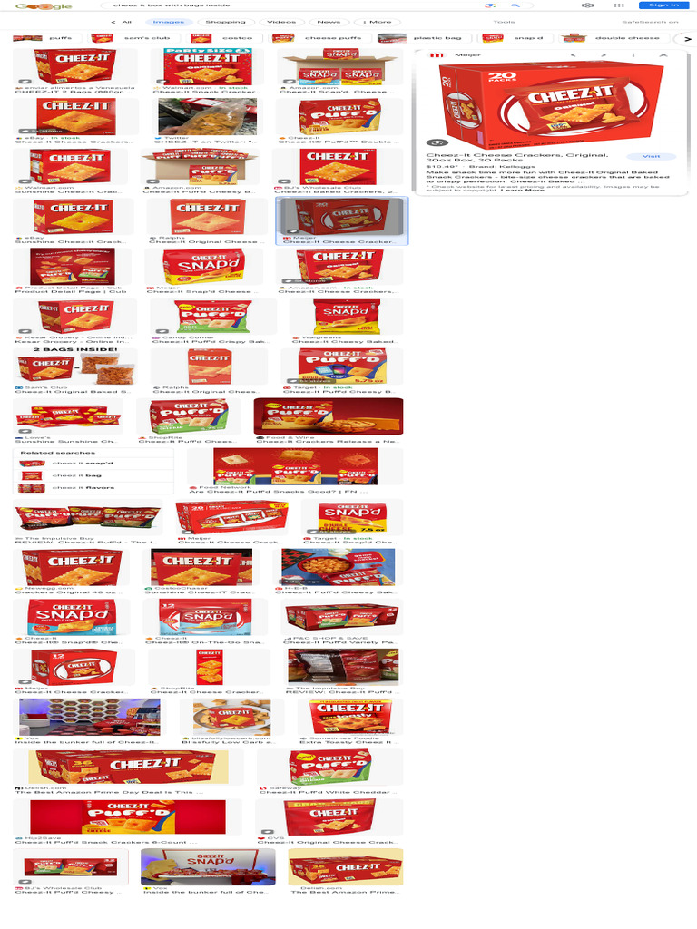 Cheez It Box With Bags Inside - Google Search | PDF | Cheese | Snack Food