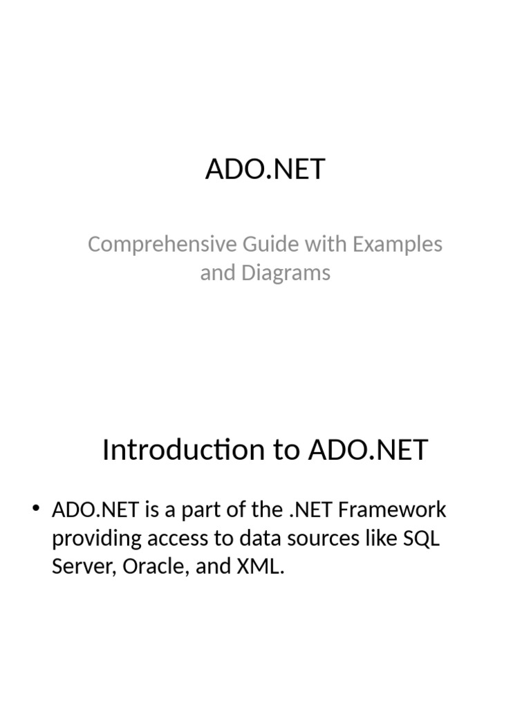 ADO_NET_30_Slides_Presentation | PDF | Databases | Language Integrated Query