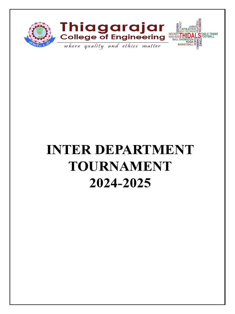 Inter Department 24-25 Brochure | PDF | Judo | Referee