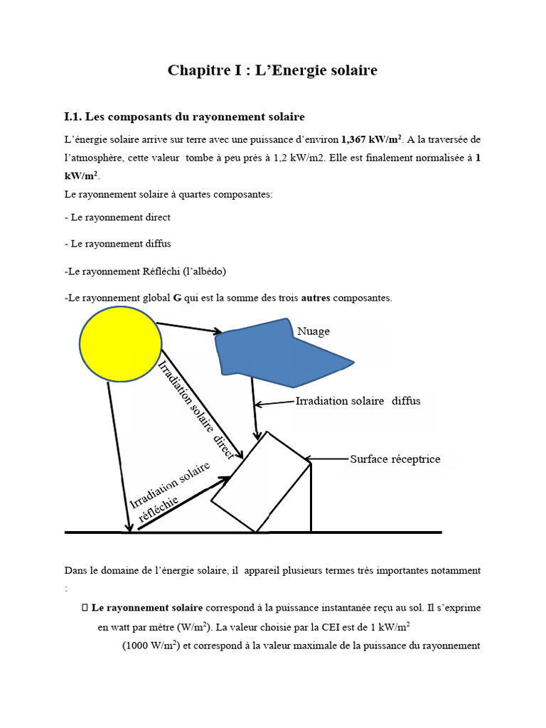 Composantes du rayonnement solaire | PDF | Lumière | Photon