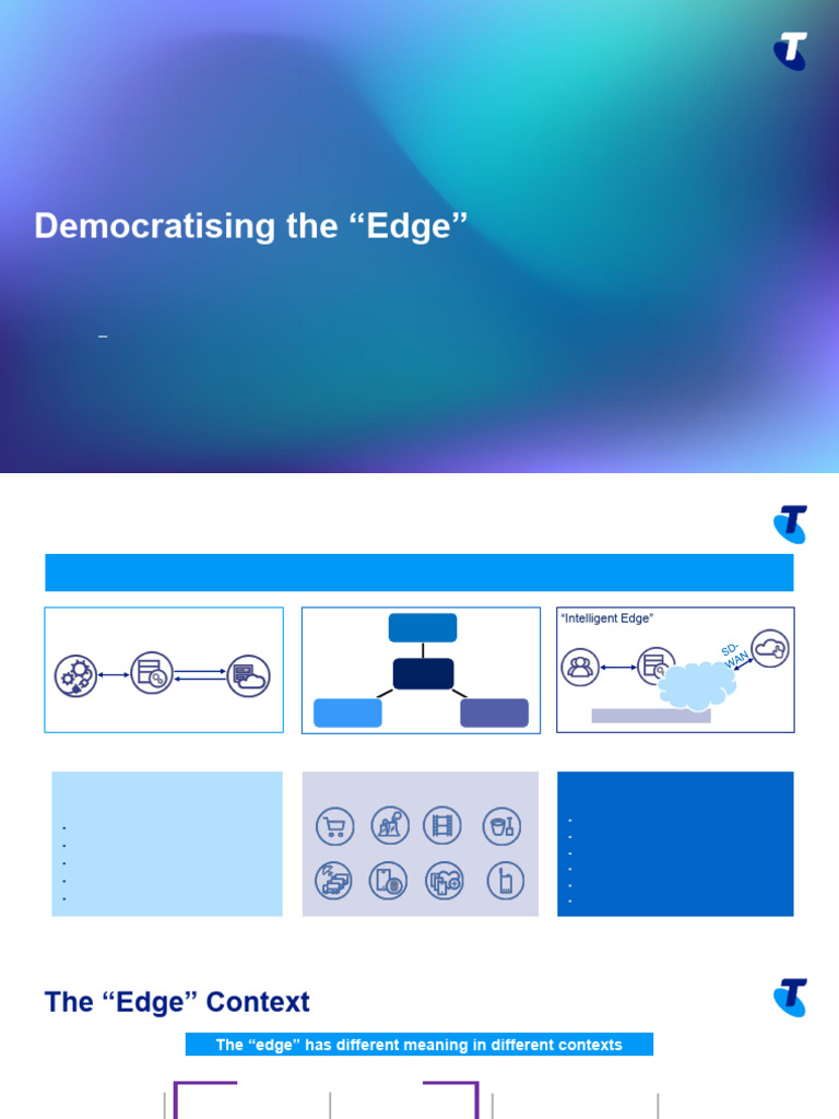 Telstra Democratizing The Edge An Operator Perspective | PDF | Cloud ...