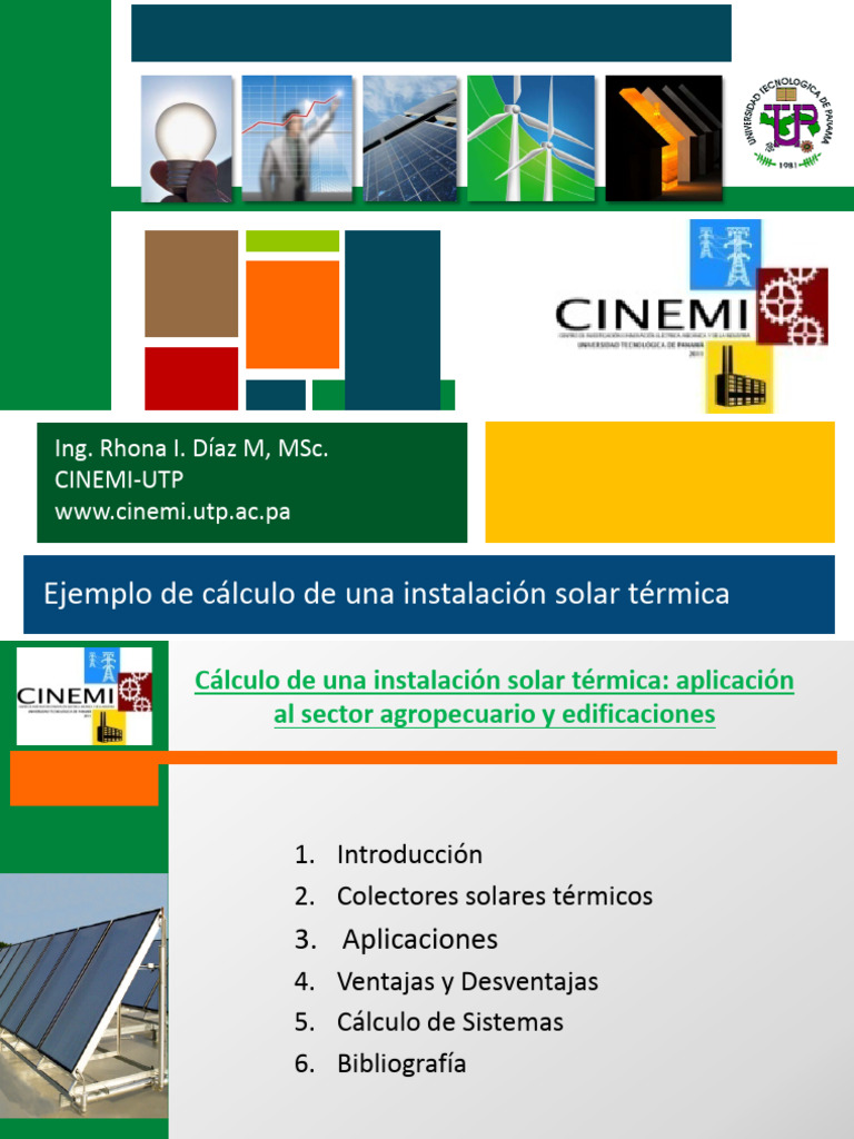 Cálculo de Una Instalación Solar Térmica Aplicación Al Sector Agropecuario y Edificaciones | PDF ...