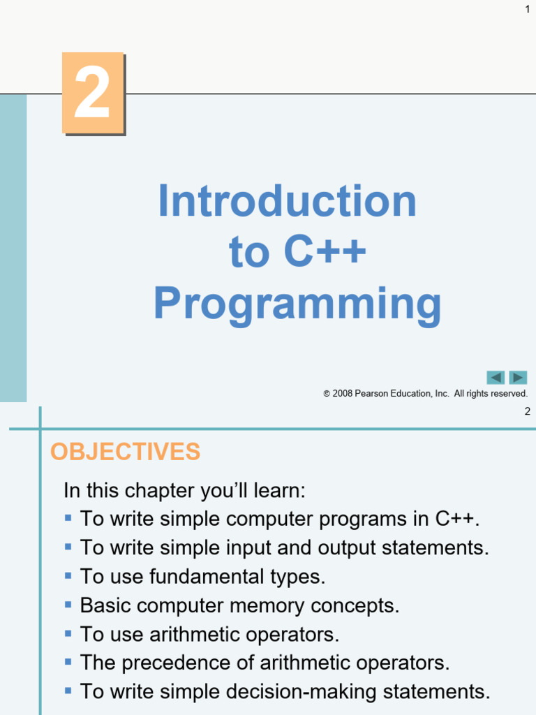 Chapter II - P2_Introduction to C++ | PDF | Computer Program | Programming