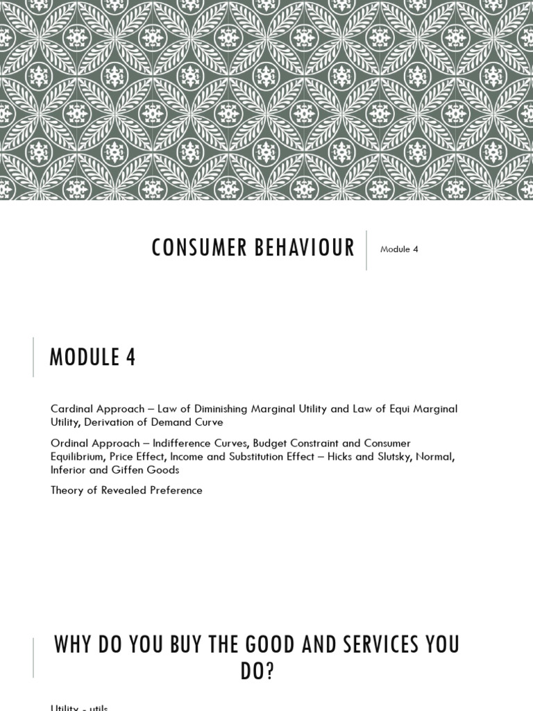 Consumer Behavior: Utility Analysis | PDF | Utility | Marginal Utility