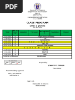 Class Program Matatag Grade 1 | PDF