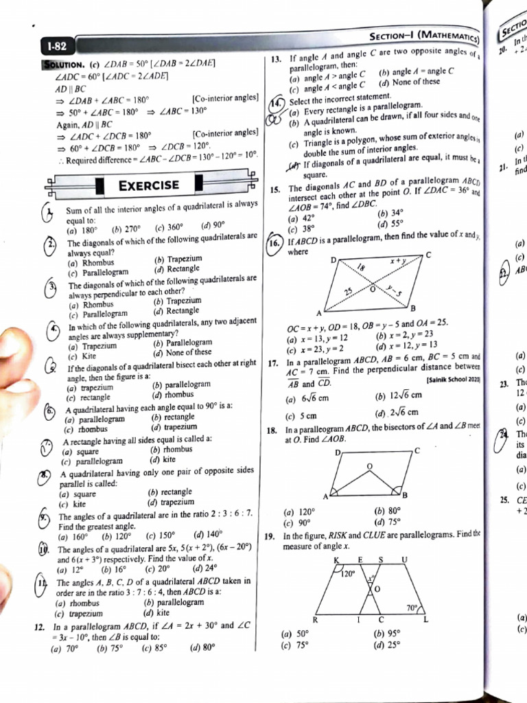 quadrilateral 4 Feb 2025 (1) | PDF | Elementary Geometry | Euclidean Geometry