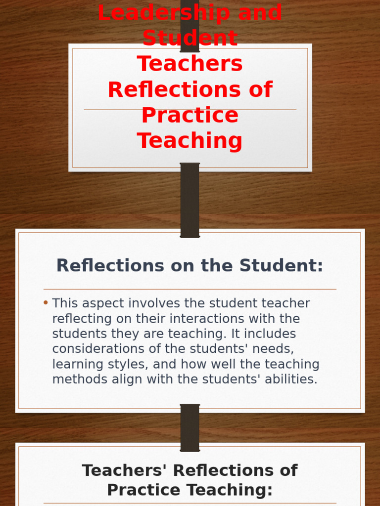 Student Teacher Reflection Guide | PDF