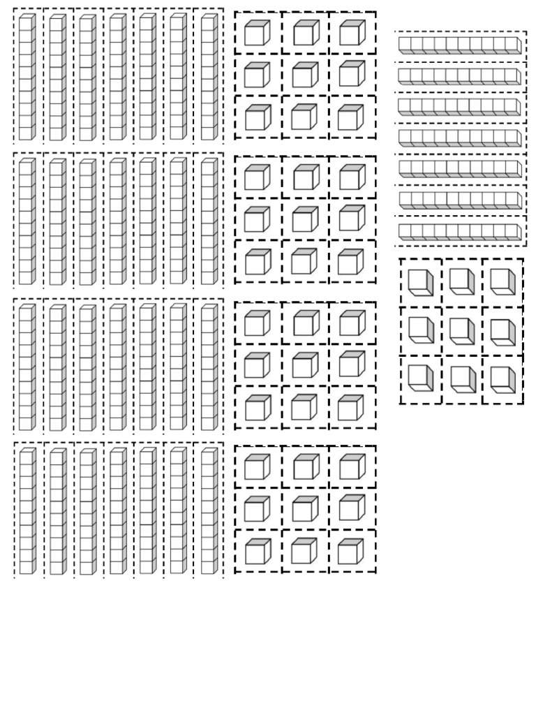 Base Ten Blocks SLC Cut Outs | PDF