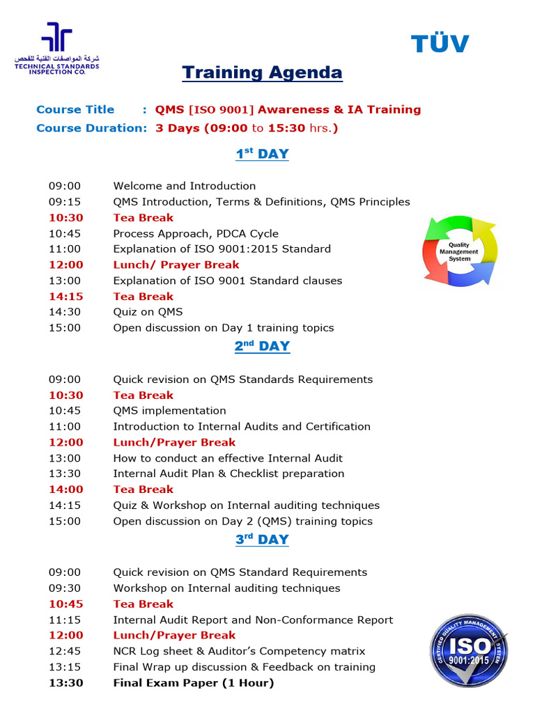 QMS Awareness + IA Training | PDF